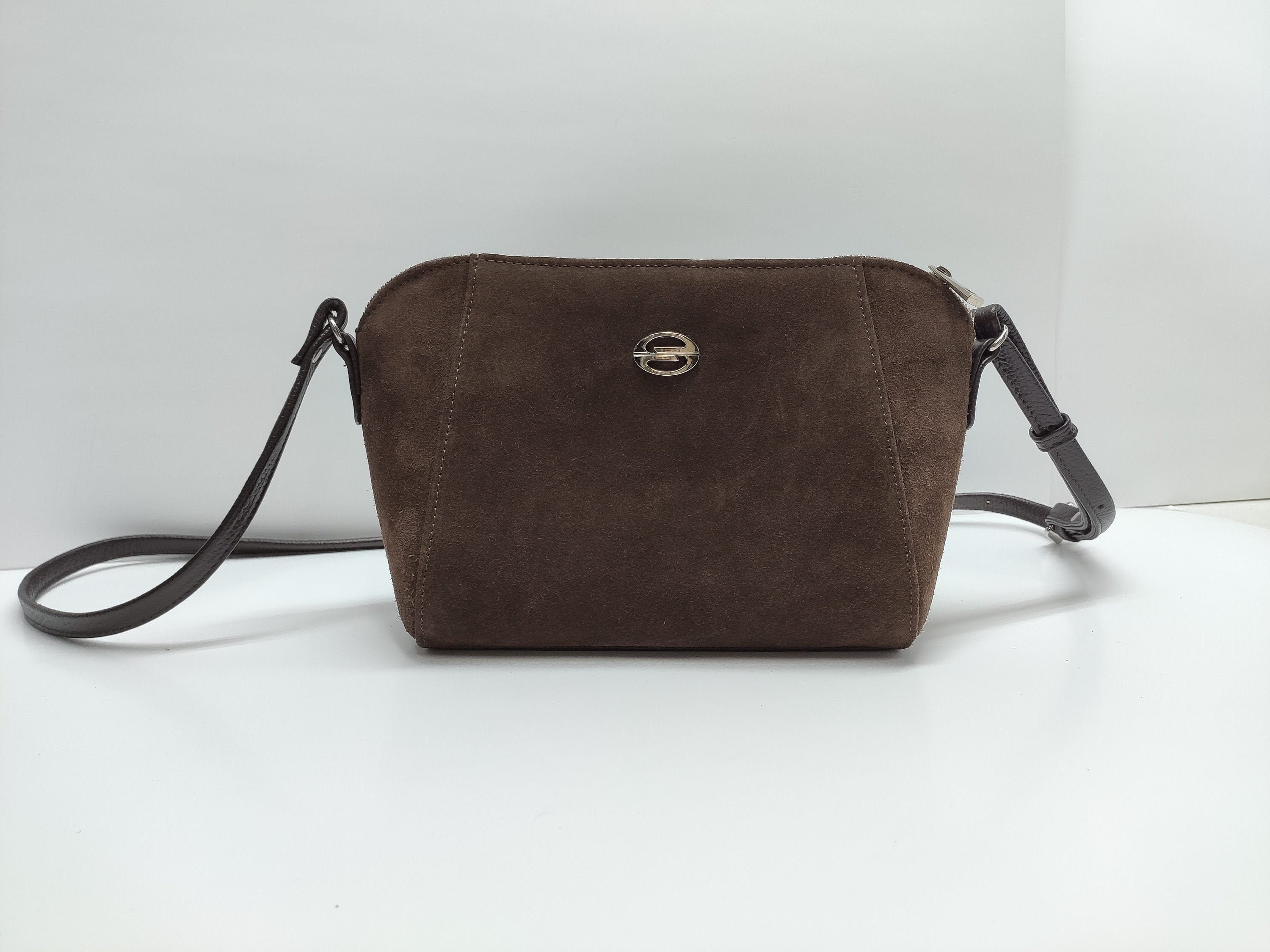 Brown suede crossbody bag women suede shoulder bag shoulder | Etsy