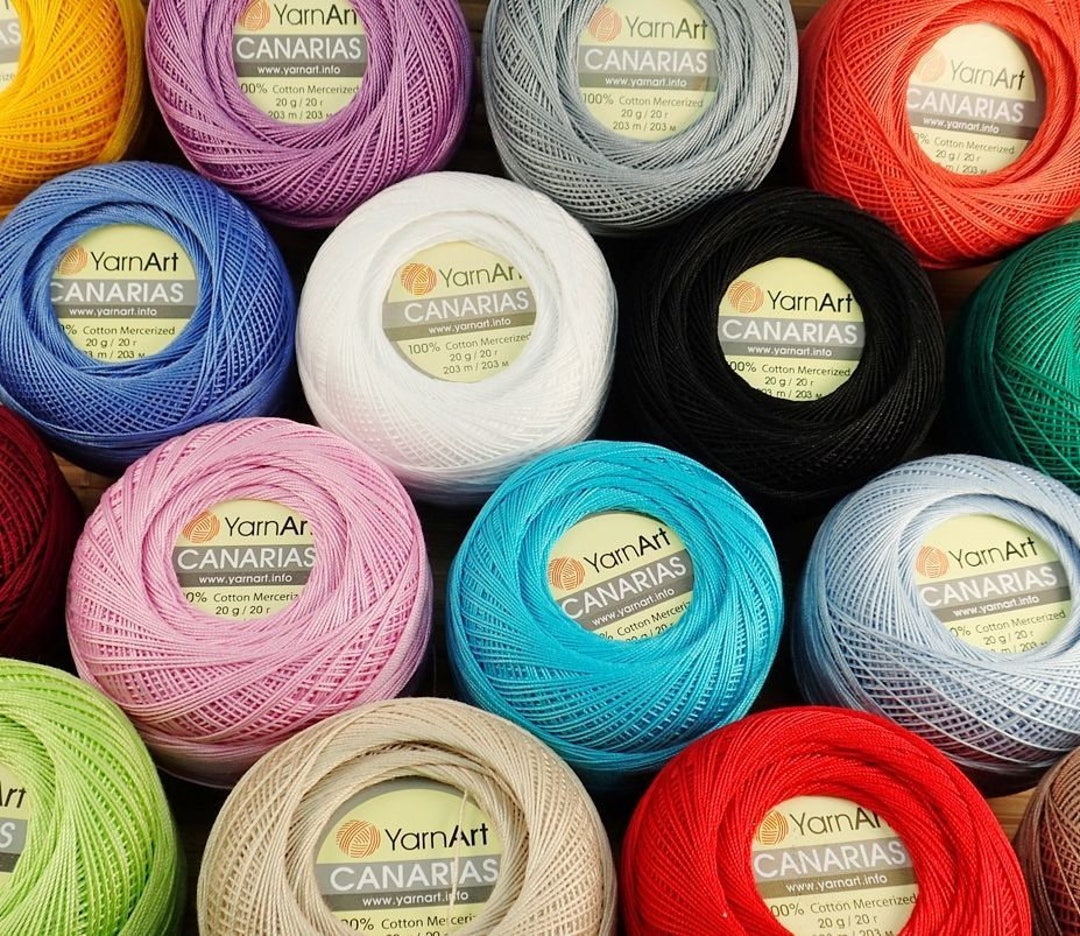 100% Mercerized Cotton CANARIAS Yarnart: Mercerized Cotton Yarn for ...
