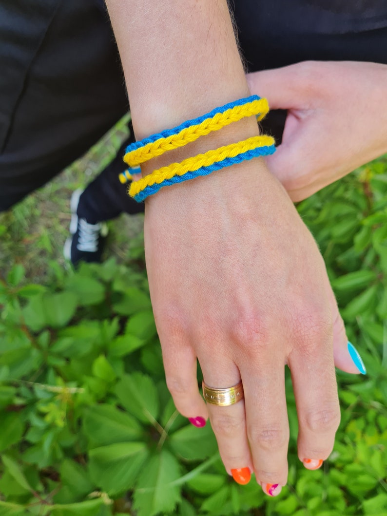Ukrainian Bracelets 2 Pieces Flag of Ukraine Bracelets - Etsy