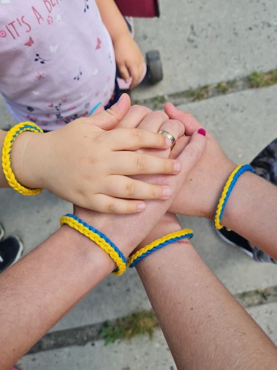 Ukrainian Bracelets 2 Pieces Flag of Ukraine Bracelets - Etsy