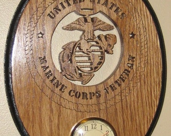 Marine corps clock | Etsy