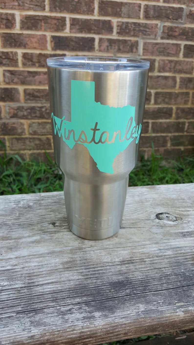 Yeti Name Decal State Stickers for Yeti Cup Personalized - Etsy