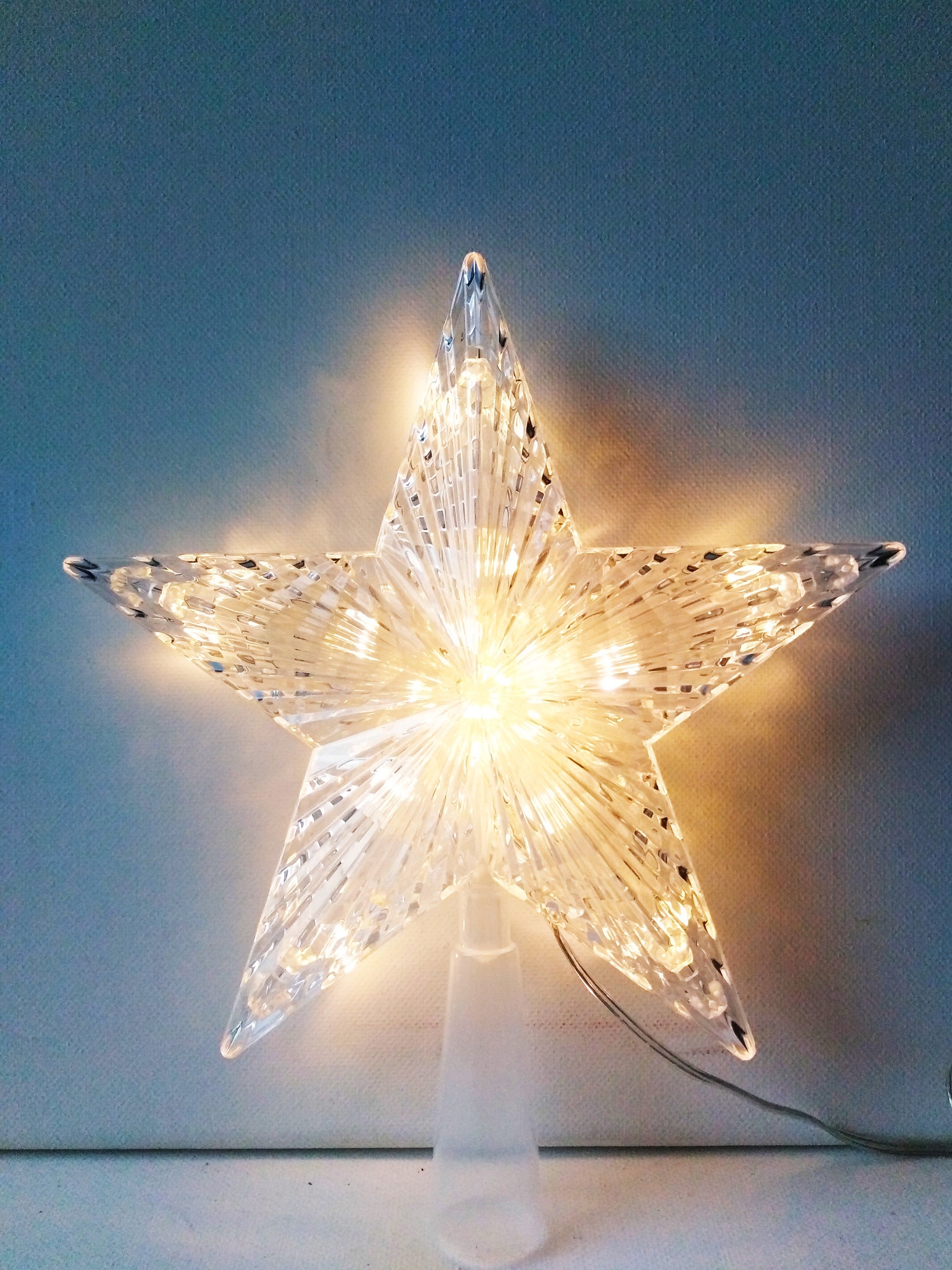 19cm Christmas Clear Star Light up Tree Topper Christmas - Etsy