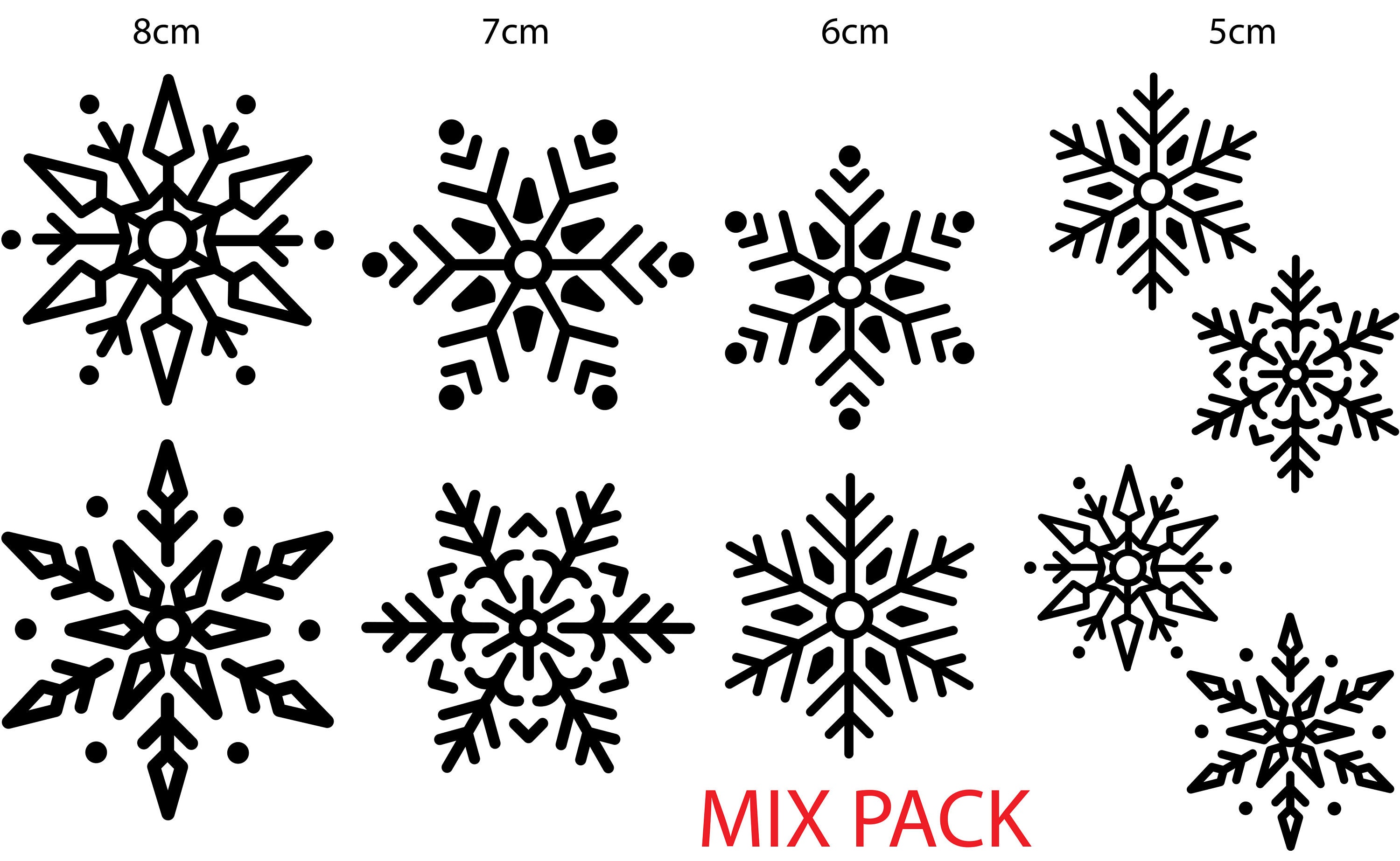 Snowflake Decals Stickers Christmas Decoration Self - Etsy