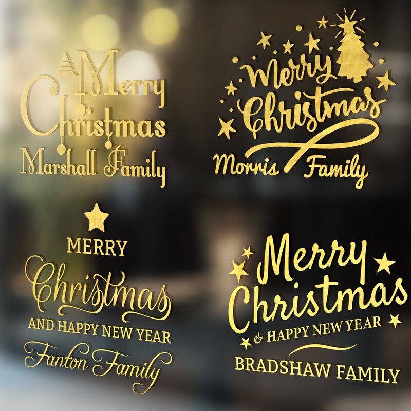 Christmas Window Decals - Etsy