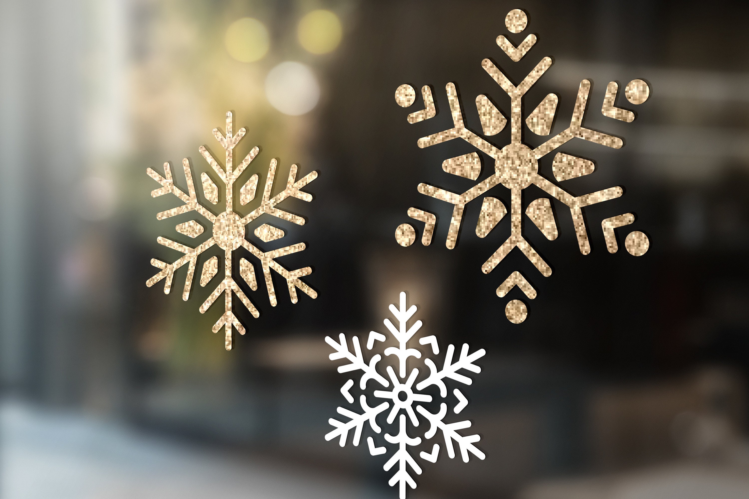 Snowflake Decals Stickers Christmas Decoration Self - Etsy