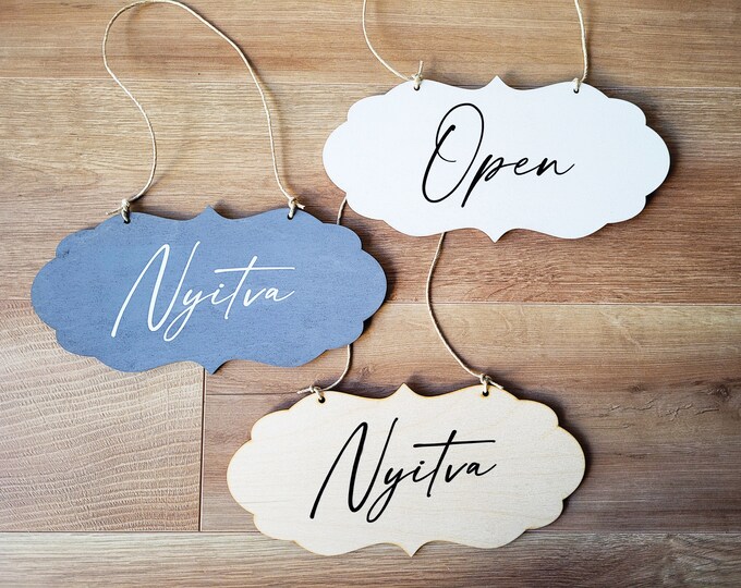 Open and Closed 3mm Rigid Hanging Sign 65mm X 240mm, Shop Window Door ...