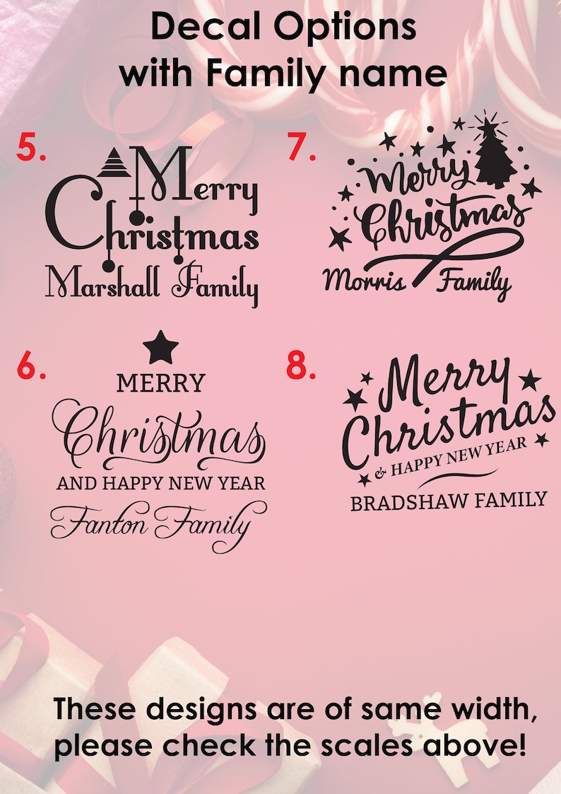 Merry Christmas Decals Stickers Christmas Decoration Vinyl | Etsy