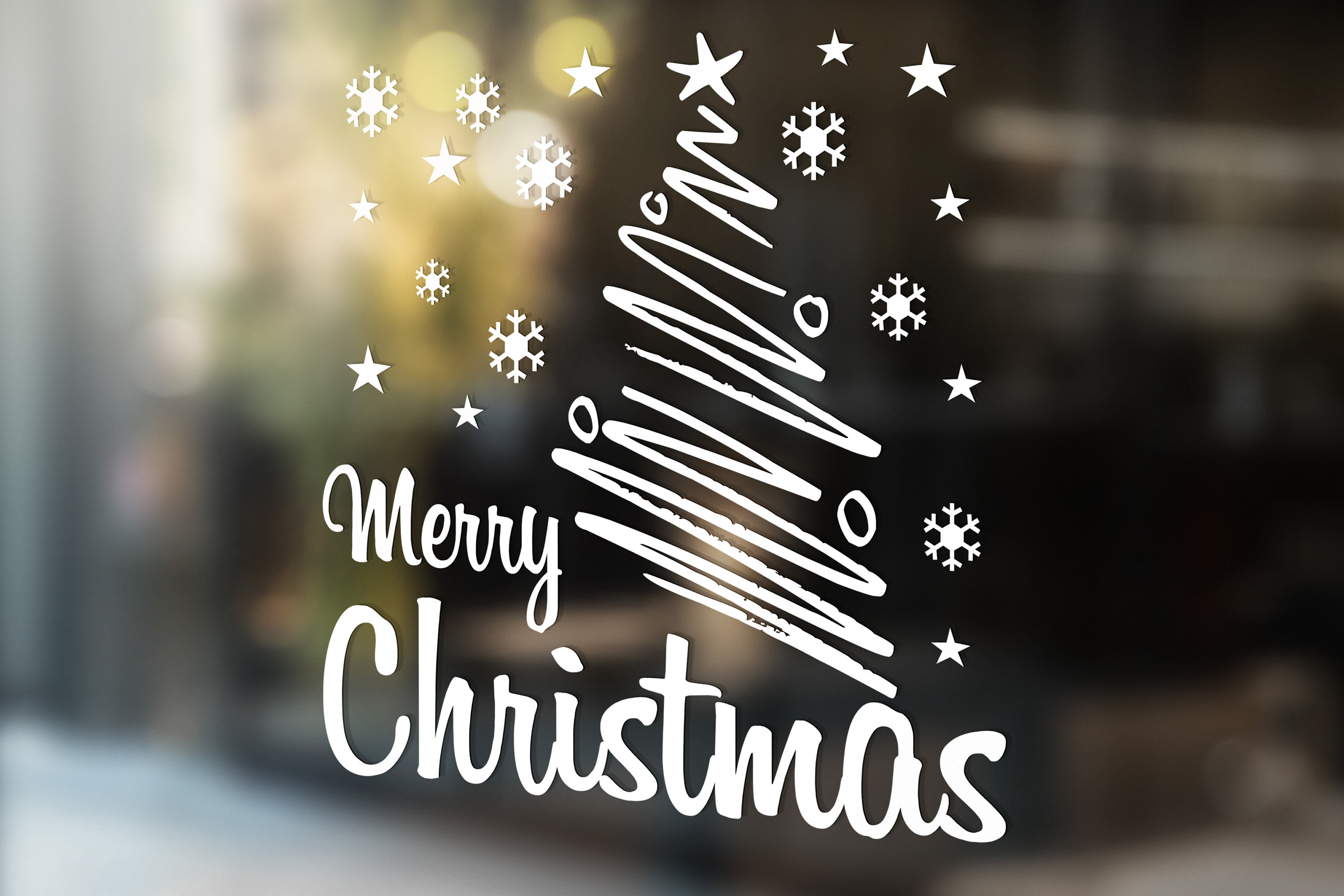 Merry Christmas Window Decals Stickers Christmas Decoration - Etsy