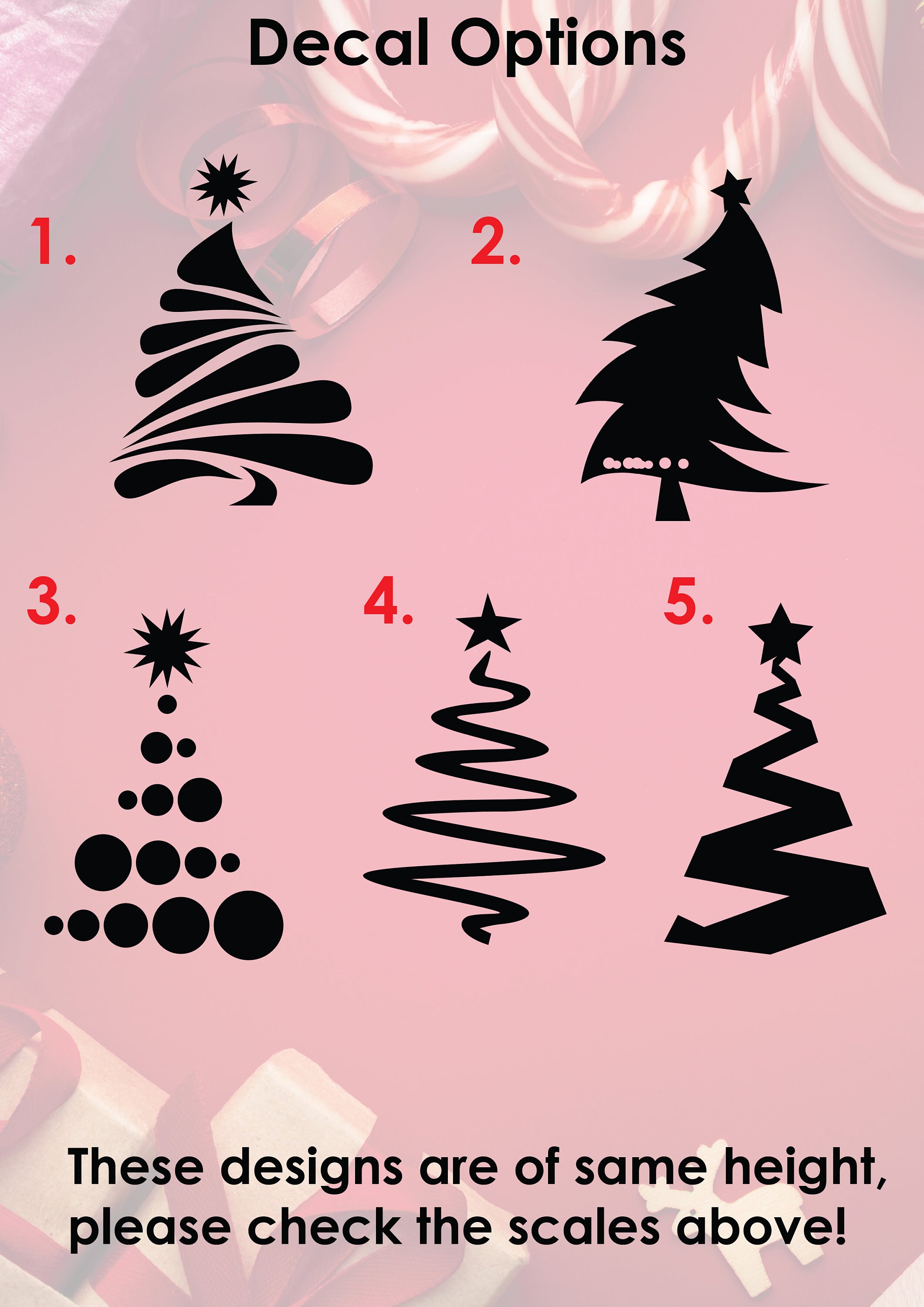 Christmas Tree Stickers Decals for Window Bottle Christmas | Etsy