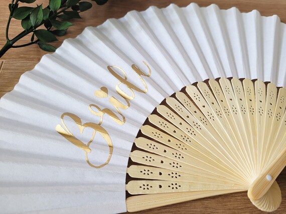 Personalised Paper and Bamboo Fan Custom Wedding Favor Fans - Etsy