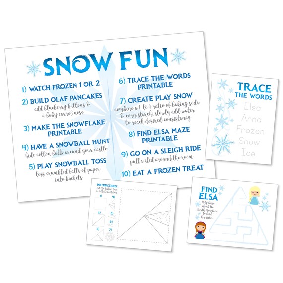 Frozen Inspired Day Printable Activity Pack by Confetti Ready | Catch ...