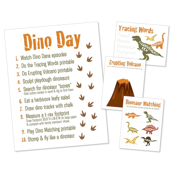 Dino Day Printable Activity Pack by Confetti Ready | Catch My Party