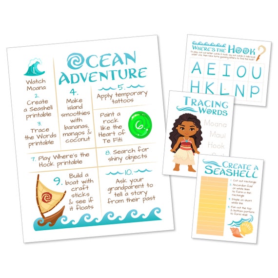 Moana Inspired Day Printable Activity Pack by Confetti Ready | Catch My ...