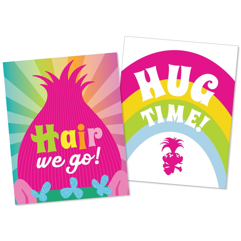 Trolls Inspired Wall Art Set - Etsy