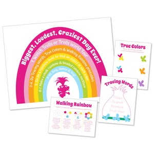Trolls Inspired Day Printable Activity Pack - Etsy