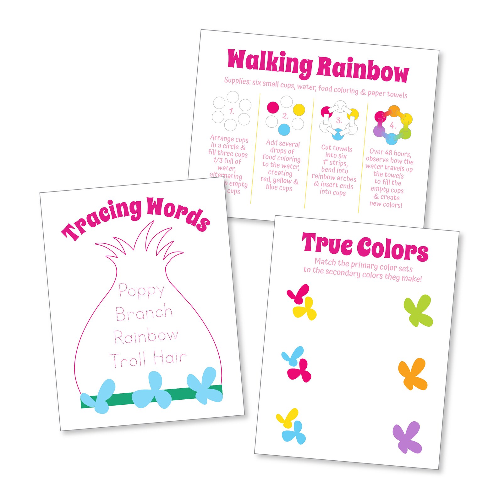 Trolls Inspired Day Printable Activity Pack - Etsy