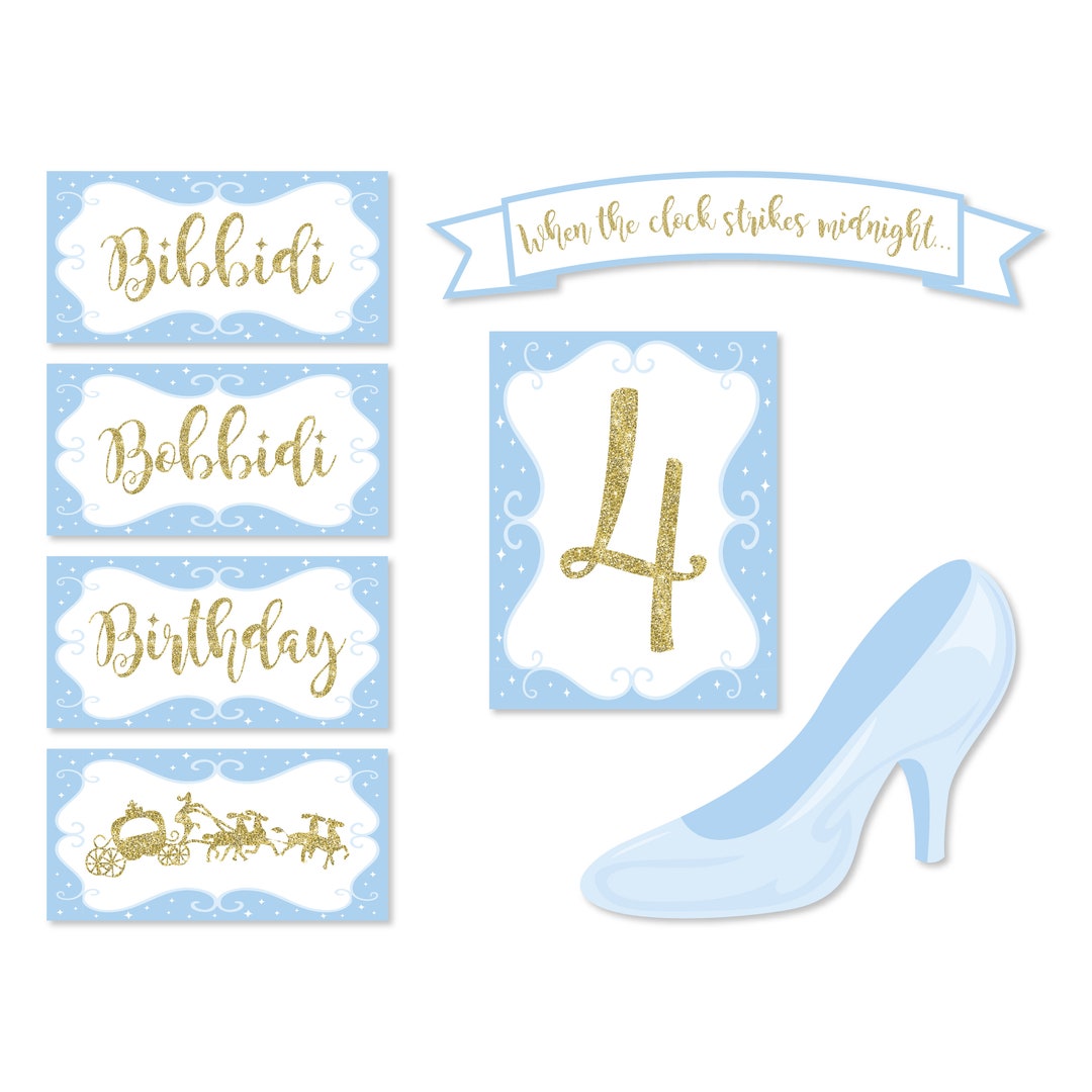 Cinderella Printable Birthday Party Decorations - Etsy
