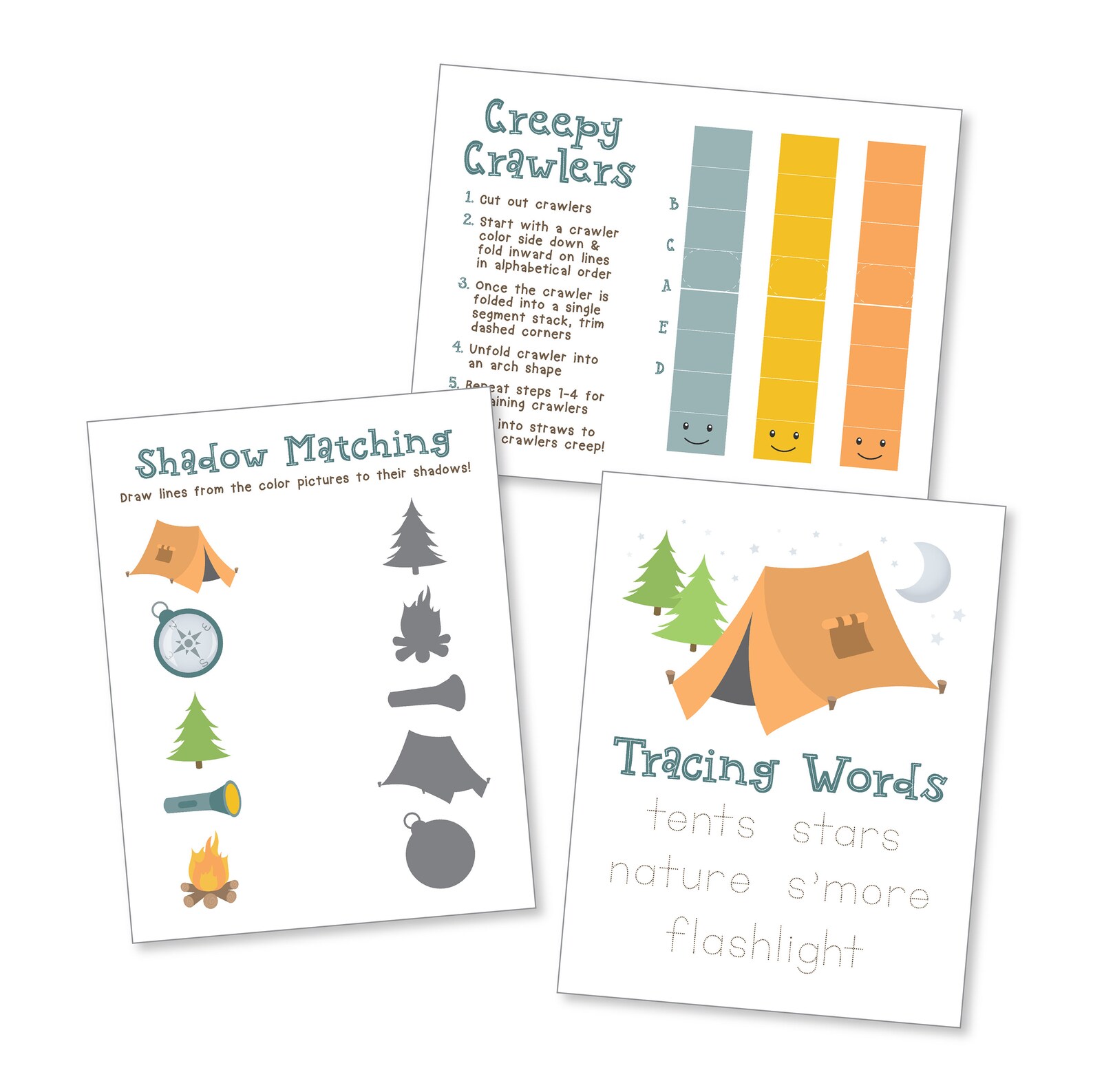 Camping Day Printable Activity Pack - Etsy