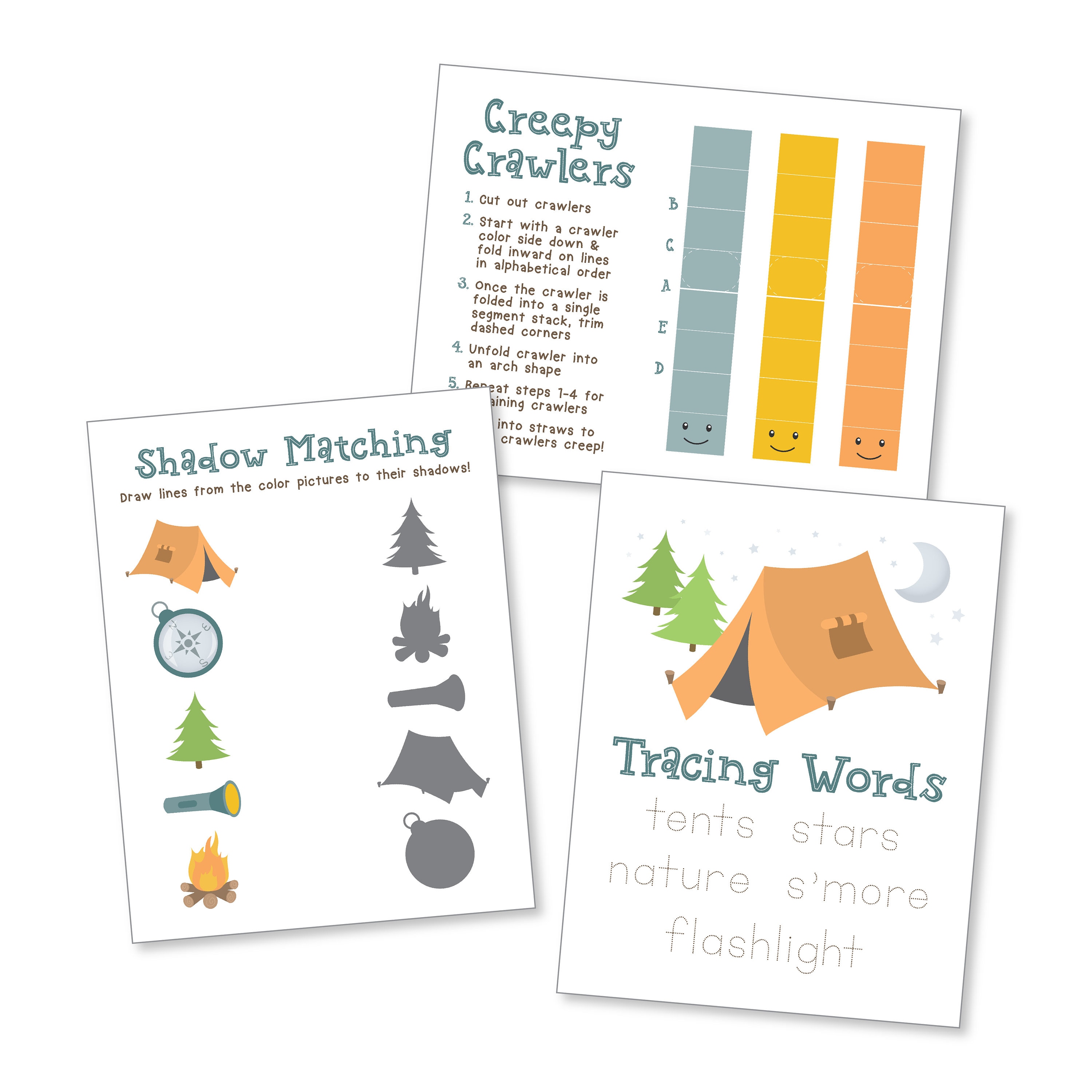 Camping Day Printable Activity Pack - Etsy