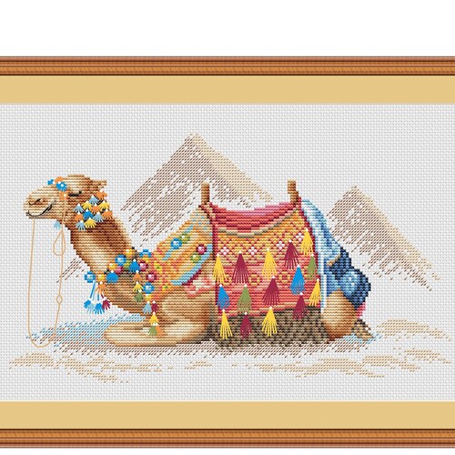 Camel cross stitch pattern modern geometric cross stitch | Etsy