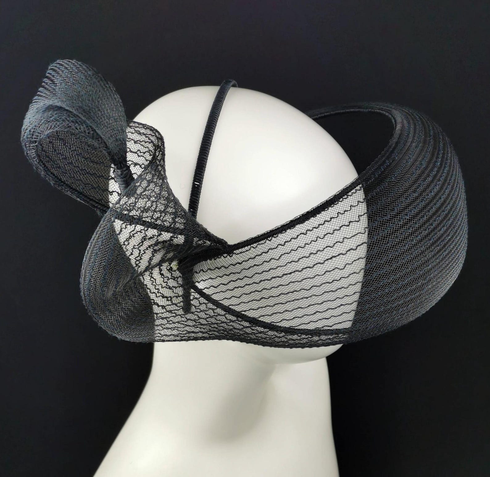 Futuristic Headpiece in Black, Alien Headpiece, Space Age, Drag ...