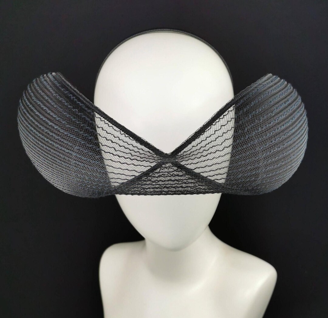 Futuristic Headpiece in Black, Alien Headpiece, Space Age, Drag ...
