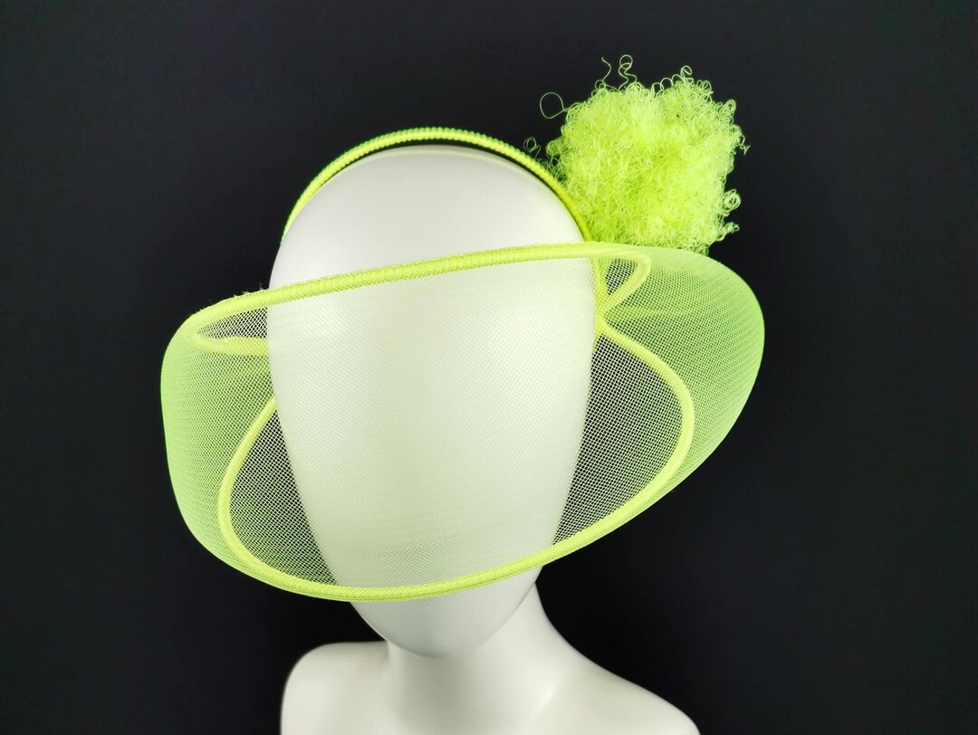 Futuristic Headpiece, Avantgarde Headpiece, Space Age, Neon Yellow ...