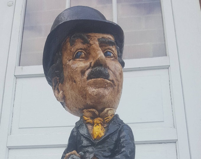 Antique Charlie Chaplin Statue, 1930's Actor Film Maker Statues, Silent ...