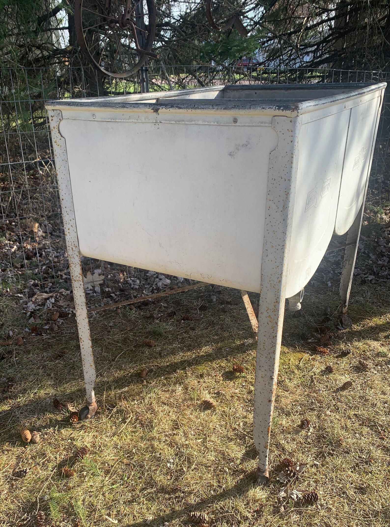 Antique Laundry Wash Tub Double Washtub Laundry Kitchen - Etsy