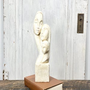 Vintage Plaster Family Sculpture Bust: Modern Devotional Art - Etsy