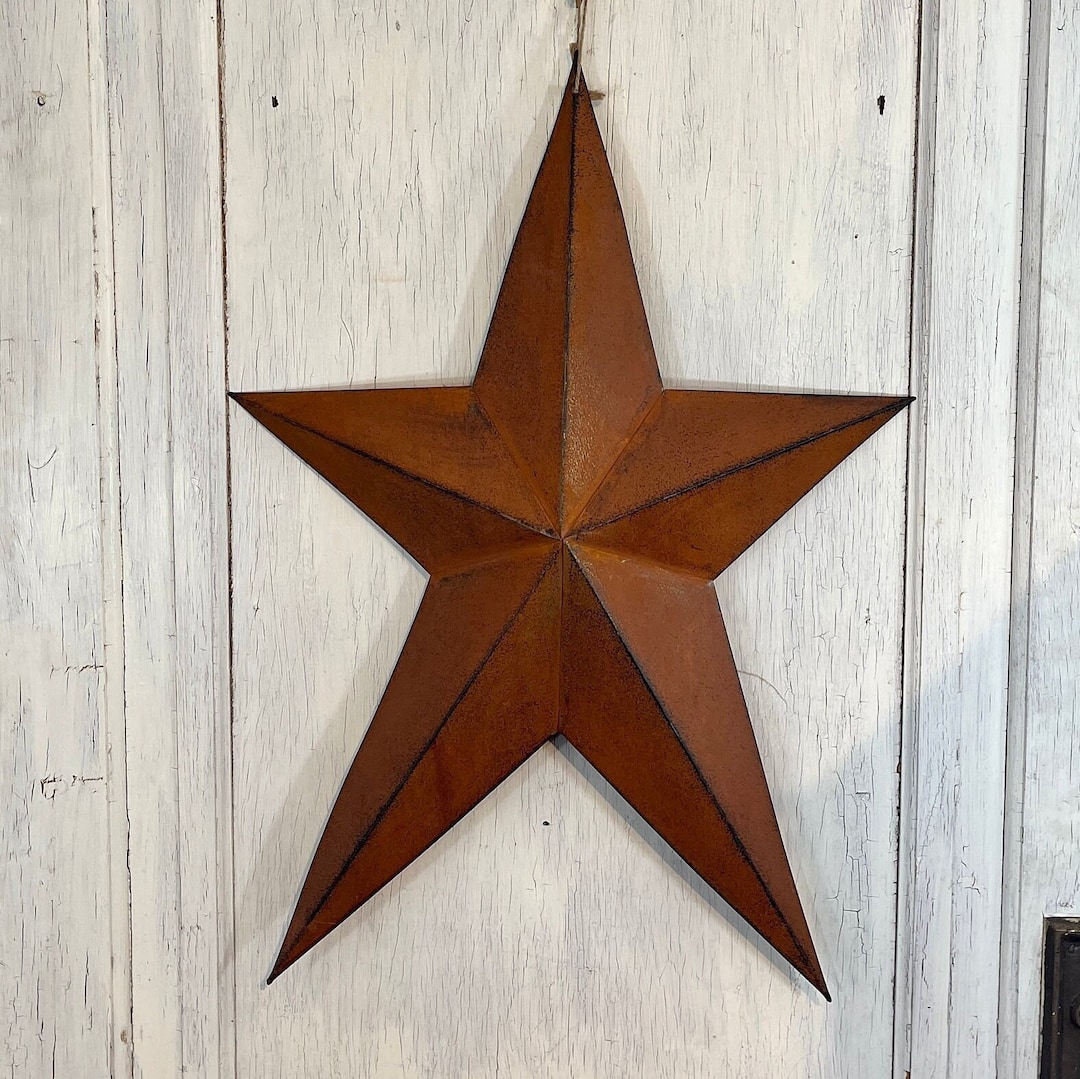 Rustic Metal Barn Star 24, Rustic Farmhouse Country Porch Yard Art ...