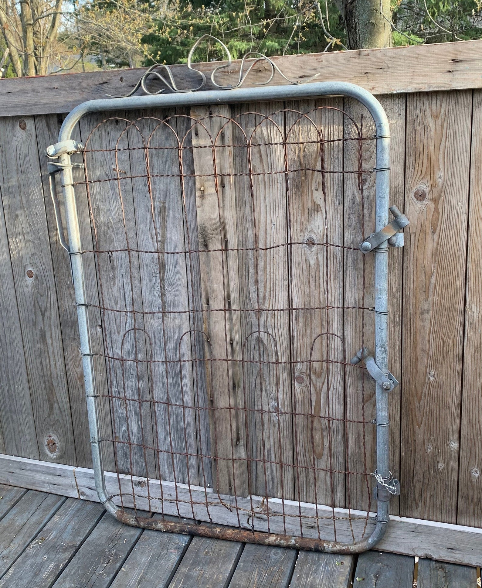 Antique Metal Garden Gate Trellis Farmhouse Garden Decor - Etsy