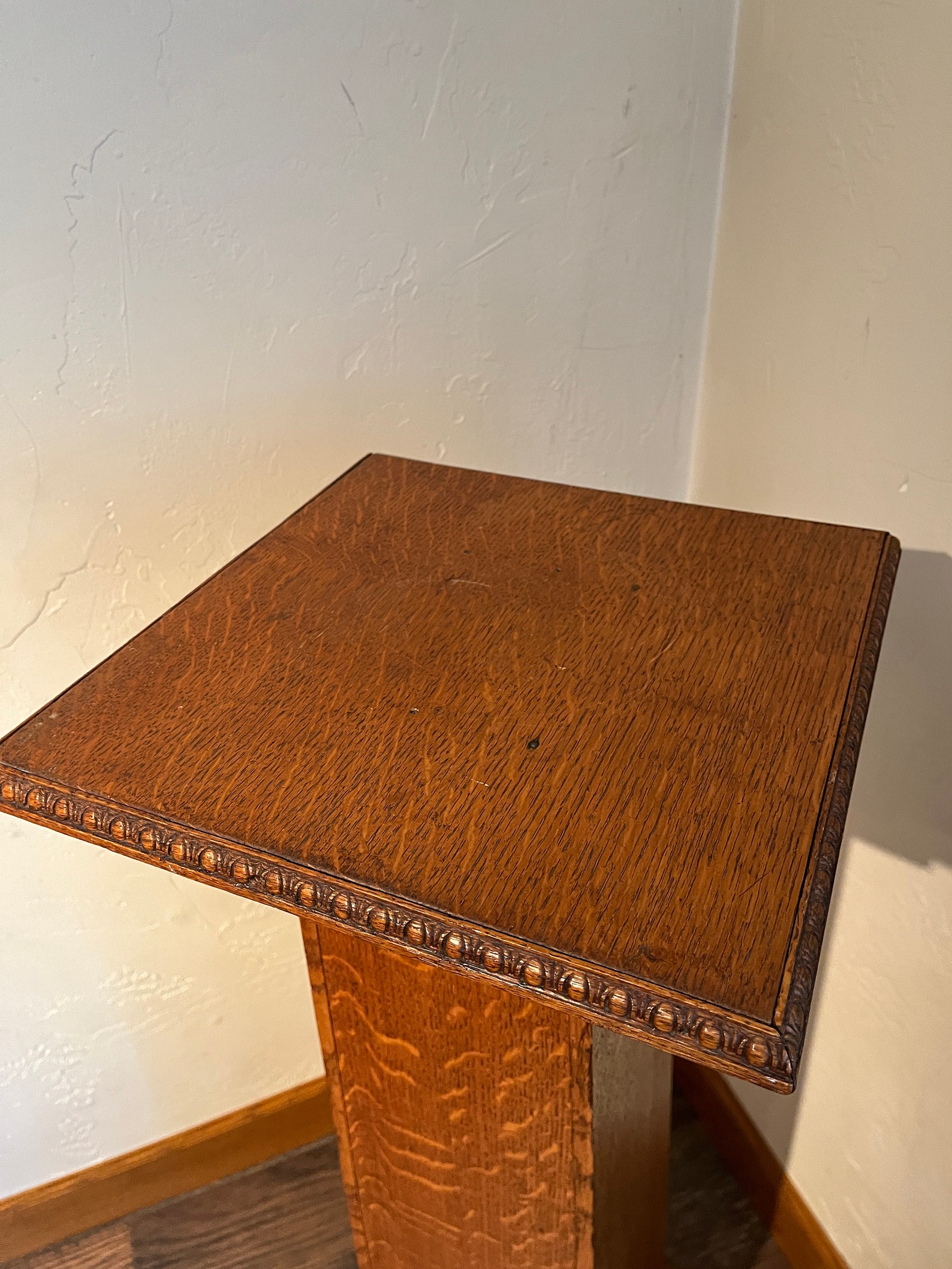 Antique Oak Pedestal Stand Mission Baluster Style Plant Stand - Etsy