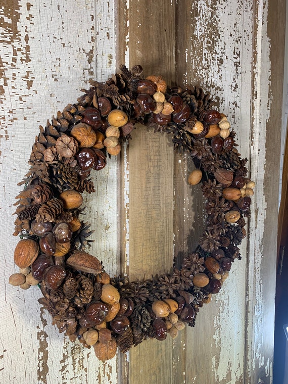 Natural Rustic Pine Cone Wreath Home Décor Home & Living Wreaths etna ...