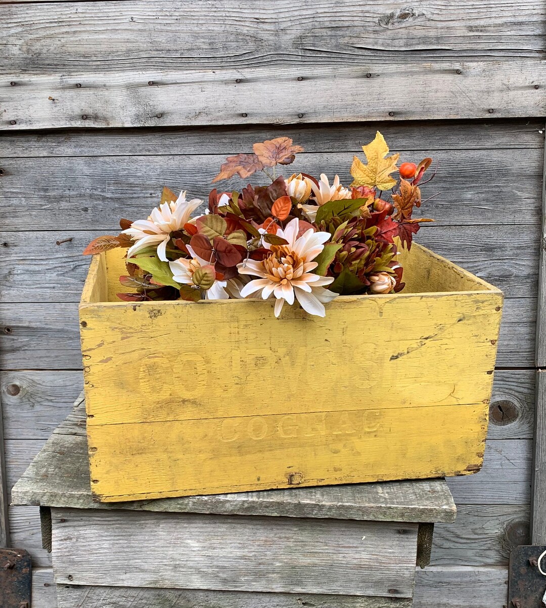 Vintage Liquor Painted Wood Crate, Courvoisier Cognac Liquor ...