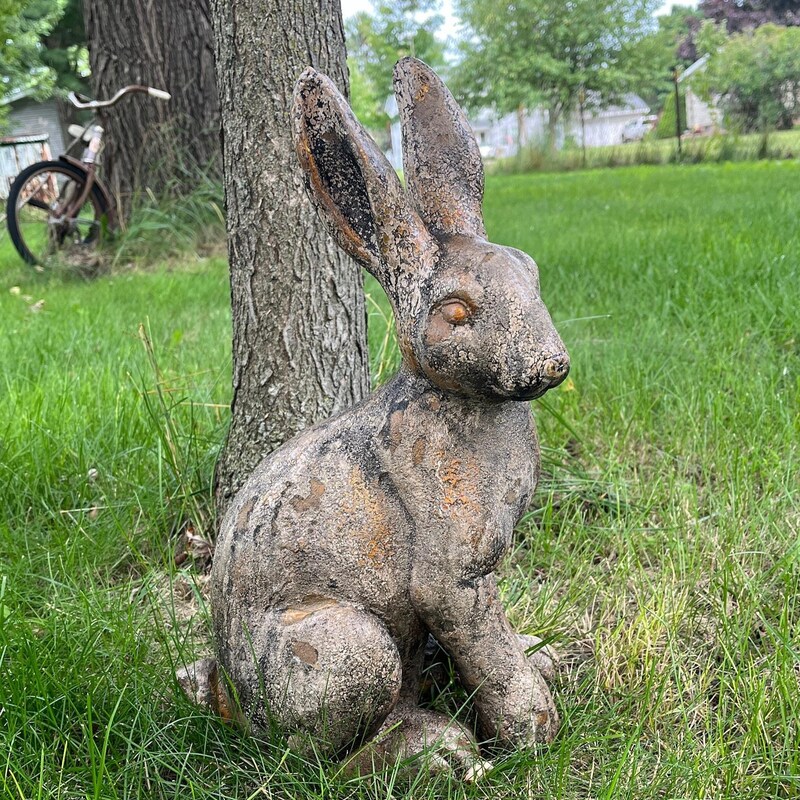 Rabbit Garden Statue - Etsy