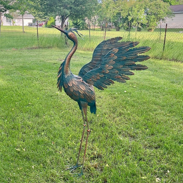 Metal Heron - Etsy