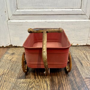 Rustic Red Wagon for Decor Farmhouse Garden Porch Yard Art Planter DX98 ...