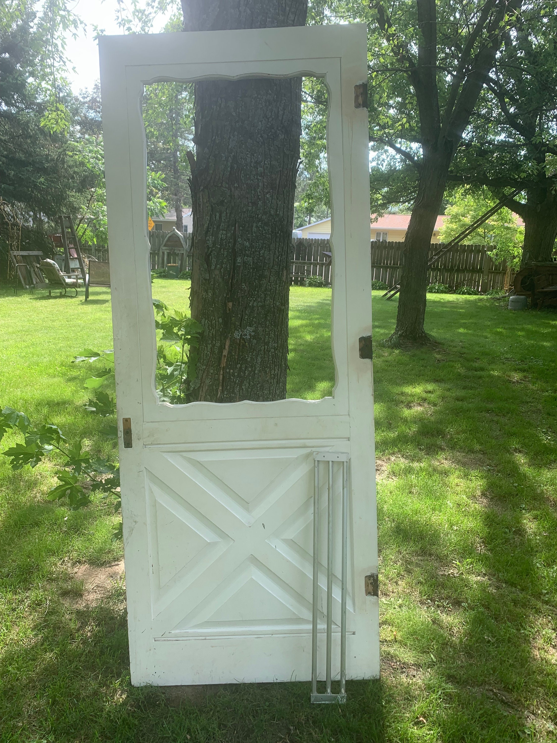 Antique Wood Farmhouse X Screen Storm Door Architectural - Etsy