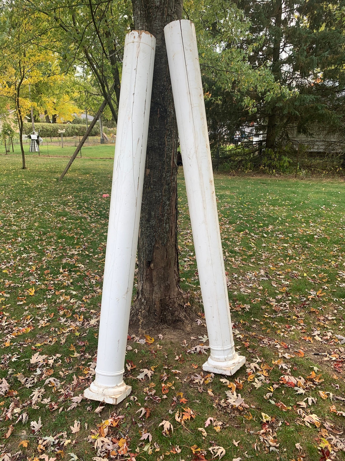 Reclaimed Wood Column Round Wood Porch Post Architectural | Etsy