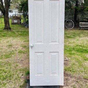 Antique Farmhouse Wood Four Raised Panel Interior Door, Renovation ...