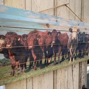 Wood Cow Wall Art, Rustic Farmhouse Pallet Wood Wall Decor, Cow Cattle ...