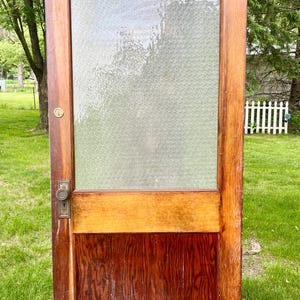 Antique Privacy Glass Wood Oak Panel Interior Door, Architectural ...
