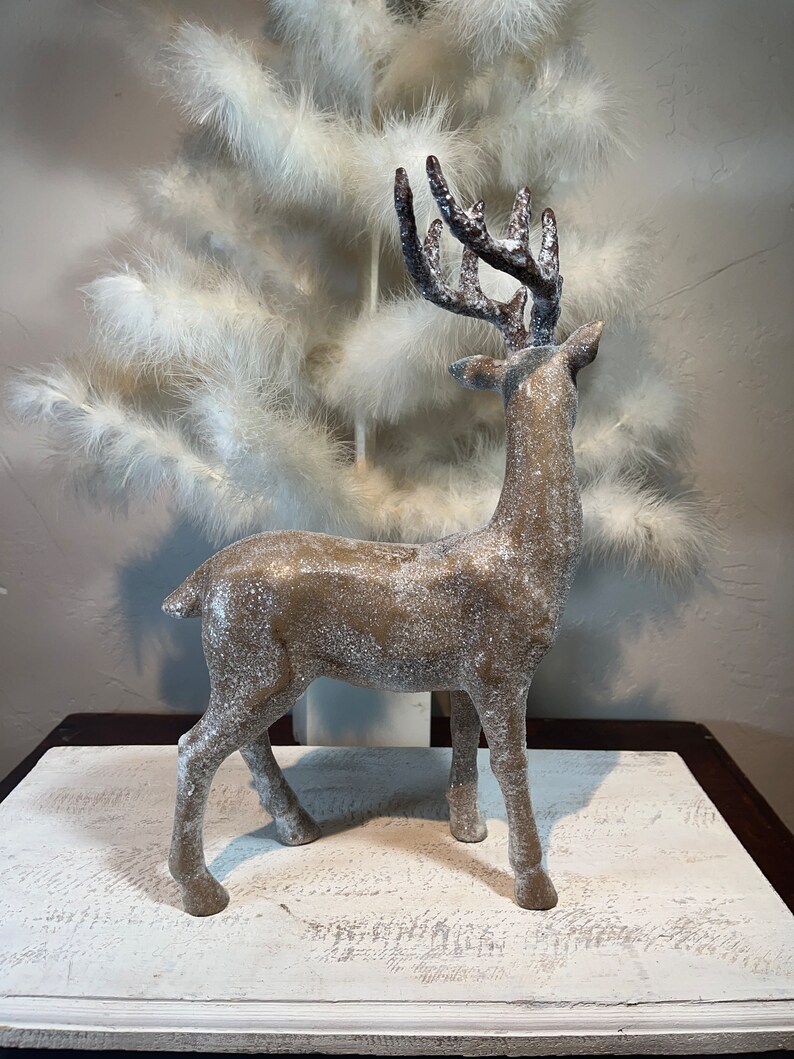 Rustic Reindeer Statue 14 Deer Statue Rustic Wildlife - Etsy