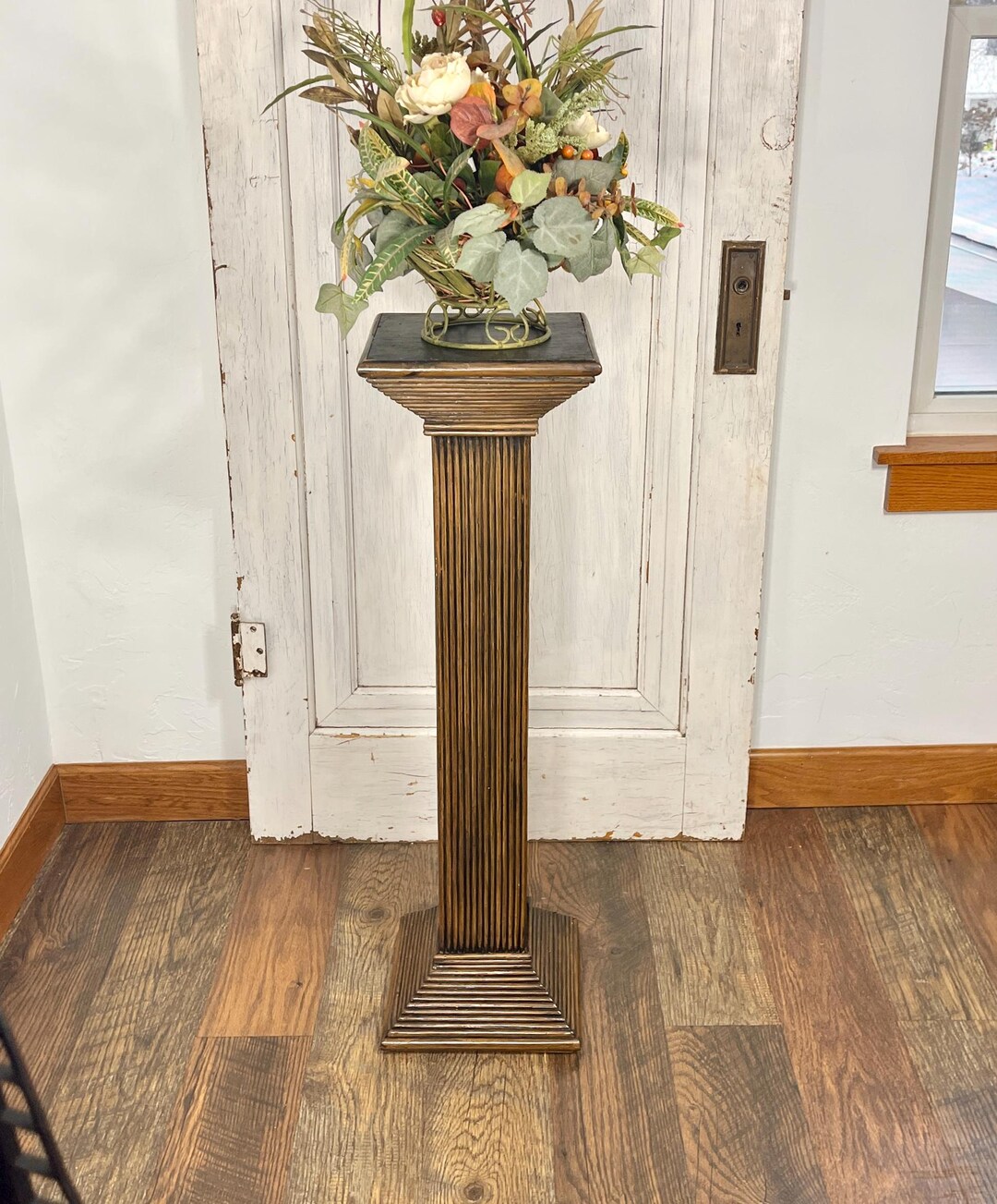 Vintage Bamboo Wood Column Plant Fern Bust Stand FB47 - Etsy