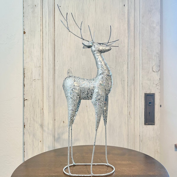 Silver Reindeer - Etsy