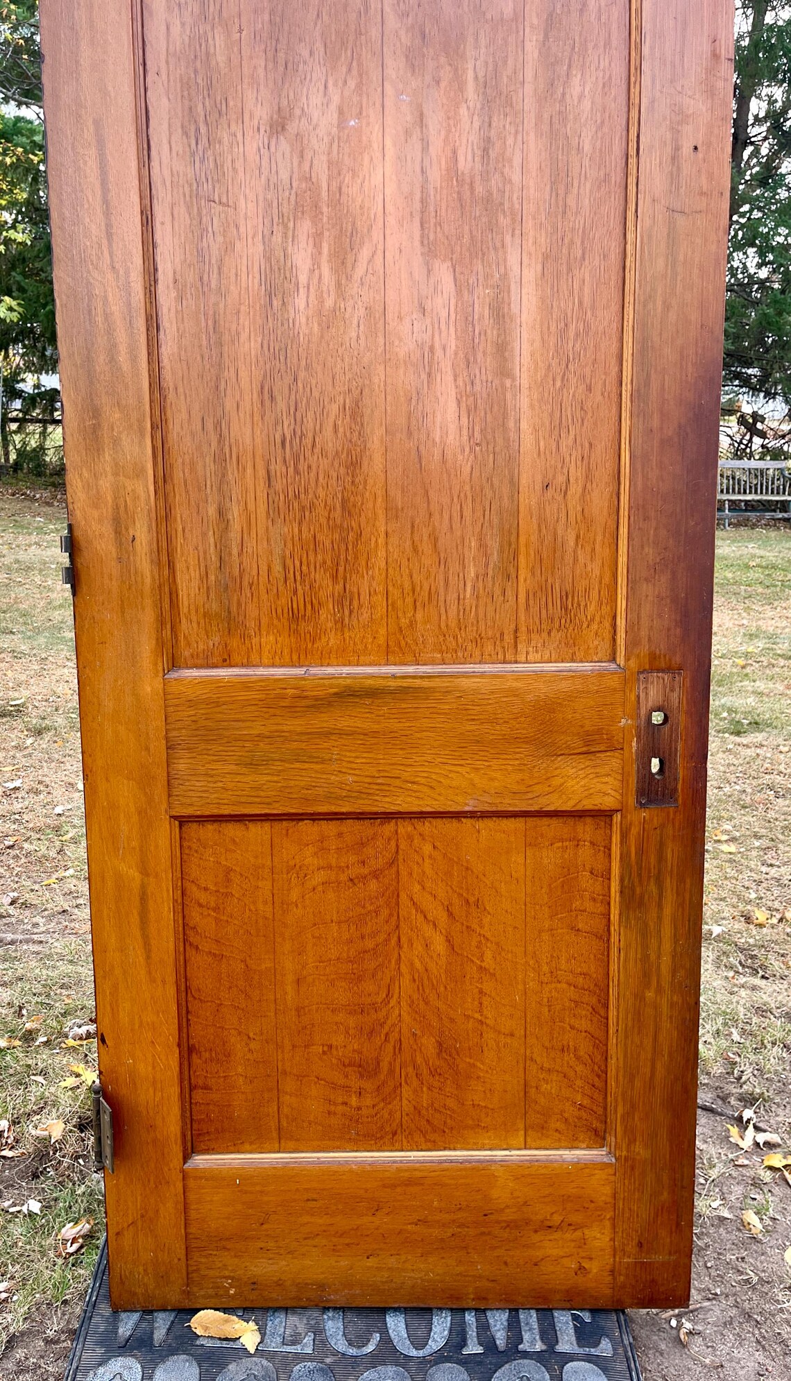 Antique Two Panel Wood Interior Door, Reclaimed, Architechtural Salvage ...
