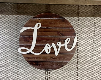 Rustic Love Sign - Etsy