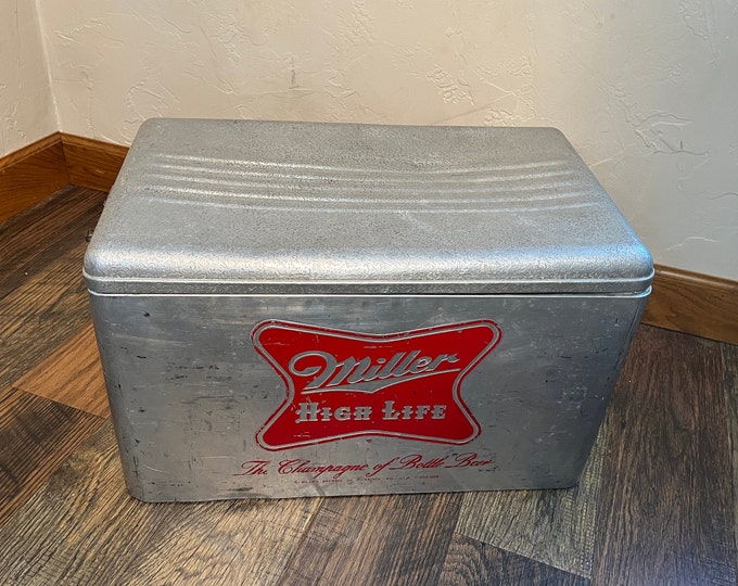 Retro 50's Miller Lite Aluminum Cooler, Constroms Metal Cooler DT6 - Etsy